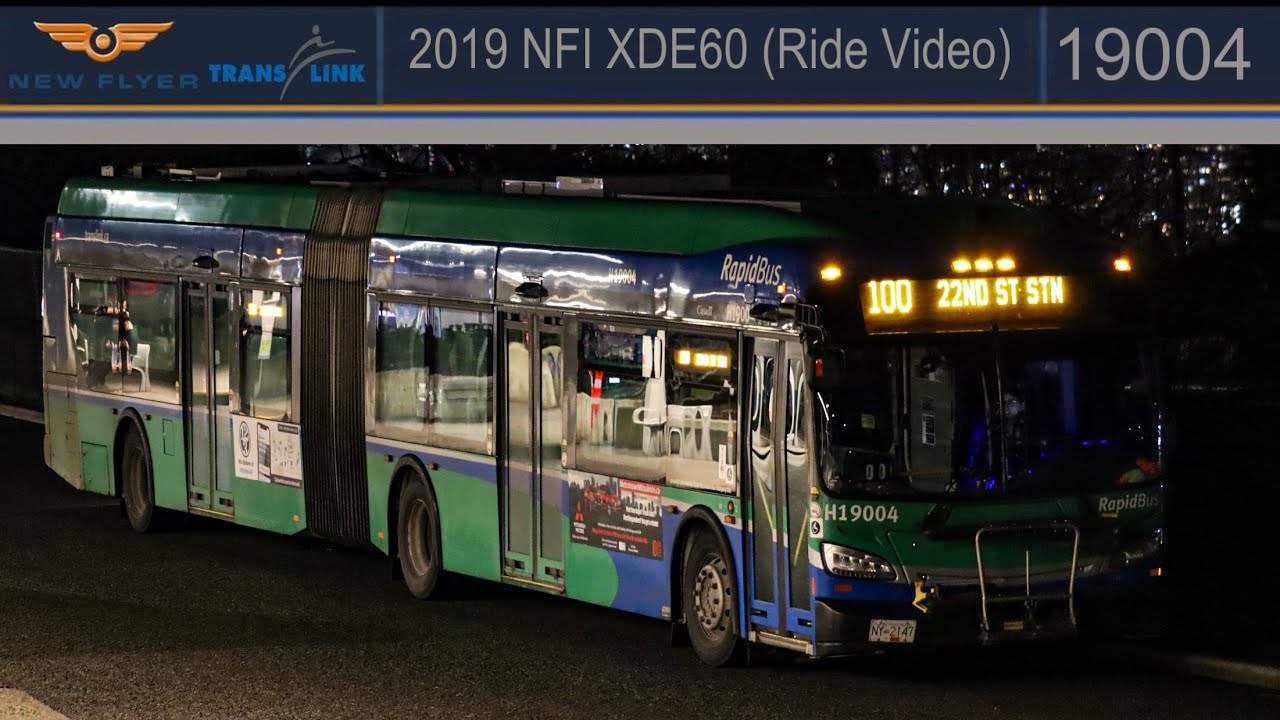 [HD] TransLink 2019 NFI XDE60 /19004/ route 100 (Ride Video) - YouTube
