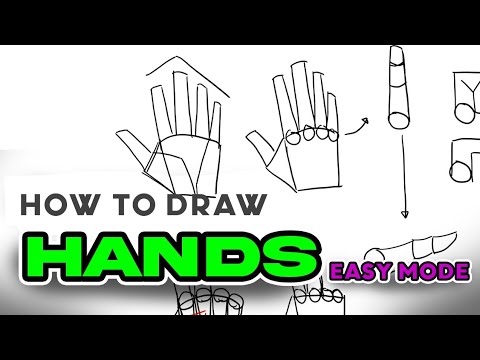 How to draw hands even you are a total beginner! [Easy Mode] - YouTube