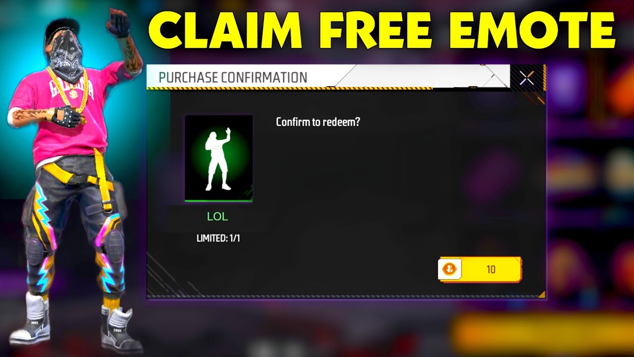 Free LOL EMOTE | OB40 Update Free Rewards | Free Fire New Event | Free ...