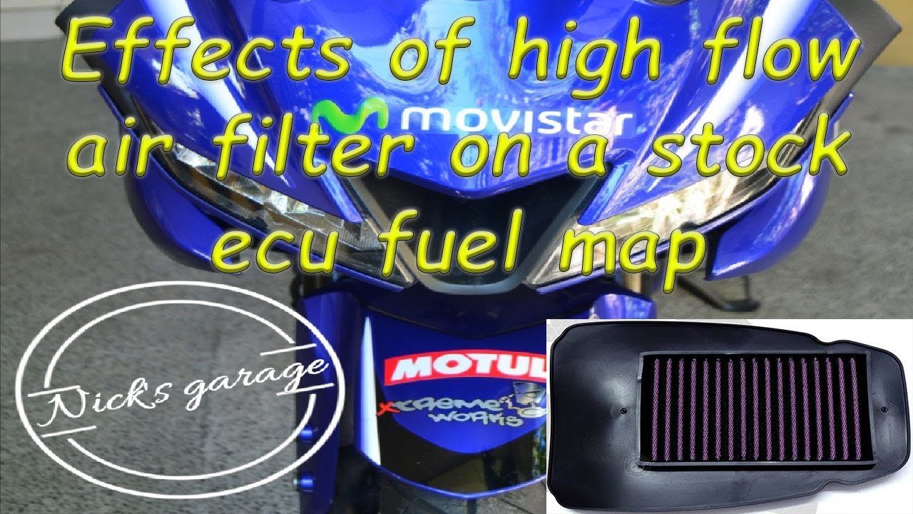 Yamaha R15 v3. Effects of high flow air filter on a stock ecu fuel map ...