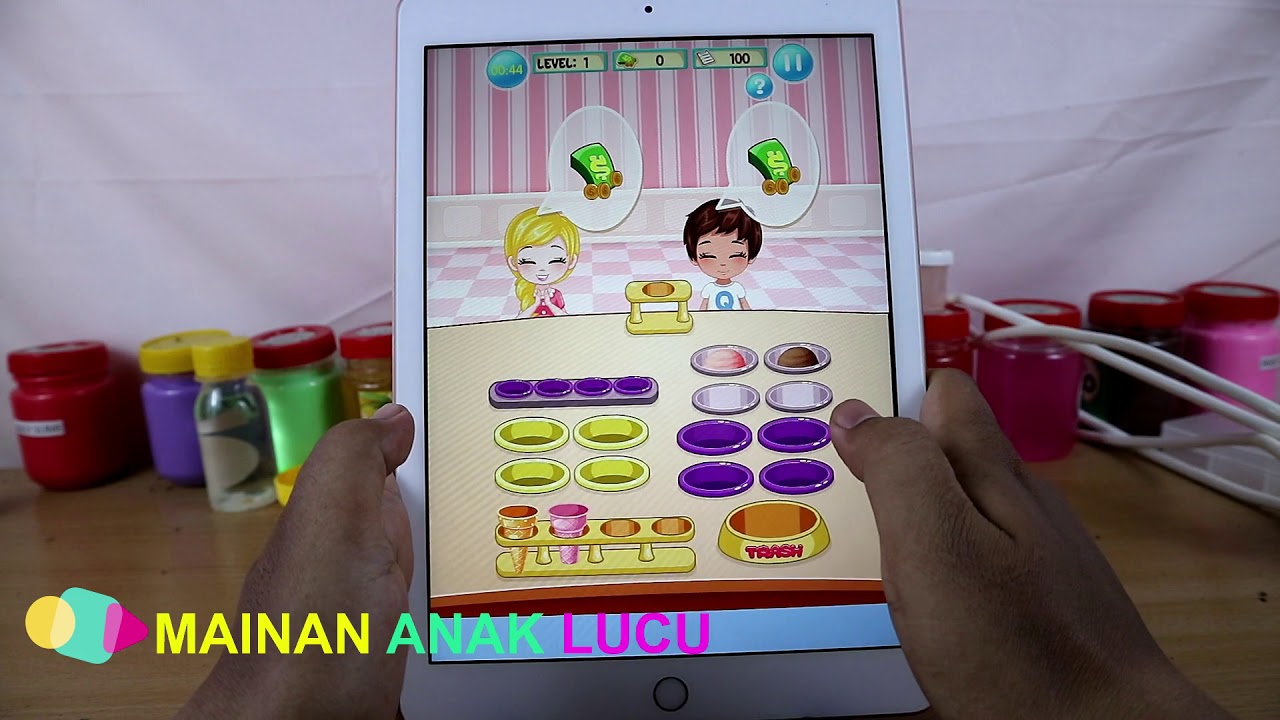 GAME ANAK KECIL TERBARU - MEMBUAT ES KRIM - YouTube