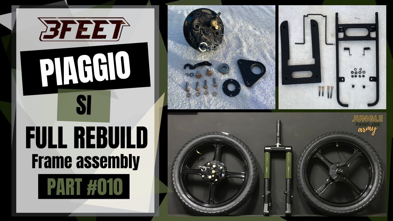 Vlog 49 | Part 1 Frame assembly moped | PIAGGIO SI | full rebuild | #10 ...