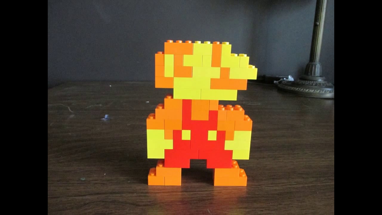 How to build a LEGO Mario sprite (Super Mario Brothers) - YouTube