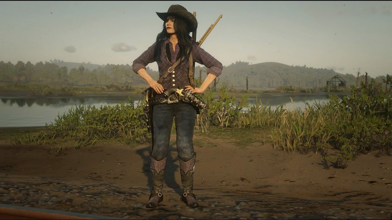 Red Dead Online Female Outfit Idea: Cowgirl Outfit - YouTube