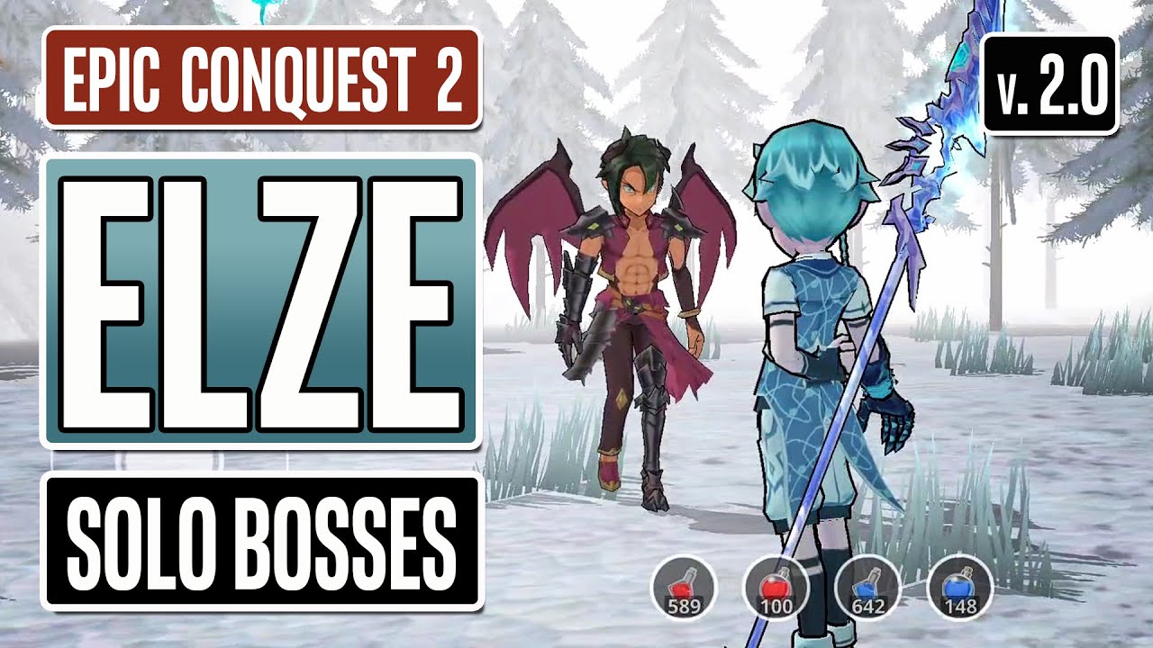 EPIC CONQUEST 2 ELZE Gameplay - New Character vs BOSSES - YouTube