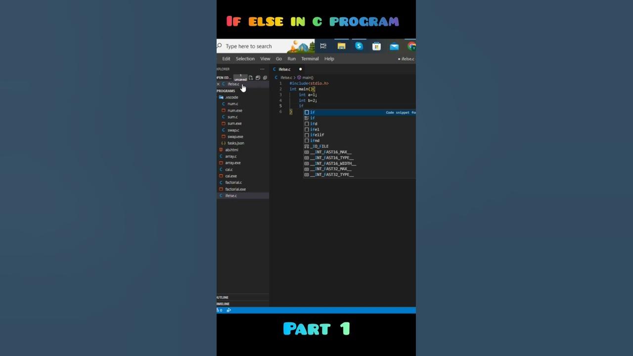 Ifelse In C Part 1 Development Trendingshorts Coding Code Cprogram Ctutorials Shorts C