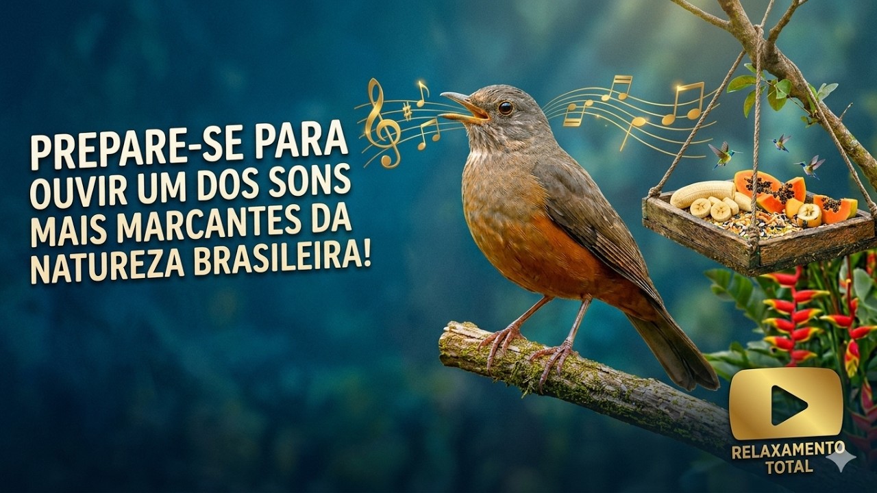 ⭐ CANTO DA SABIÁ-LARANJEIRA 🎶 | O Som Mais Bonito da Natureza ...