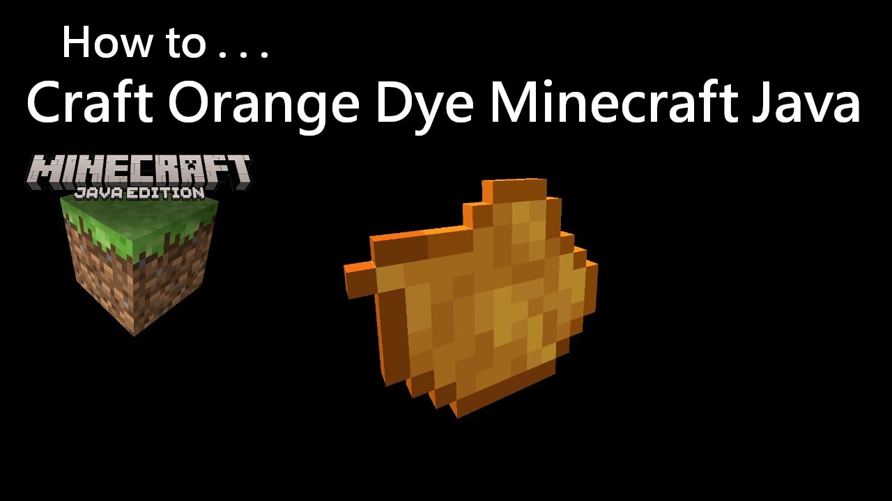 How To Craft Orange Dye Minecraft Java - YouTube