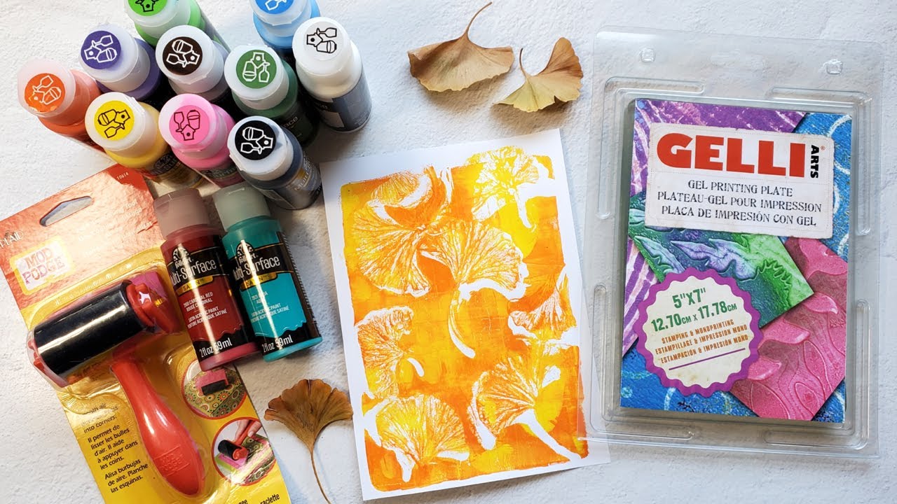 How to Make Monoprinting Art with Leaves (Leaf Print) - YouTube
