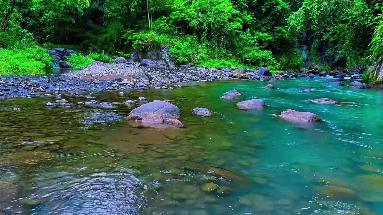 Relaxing River Sounds Nature Water Sounds for Deep Sleep Meditation ...