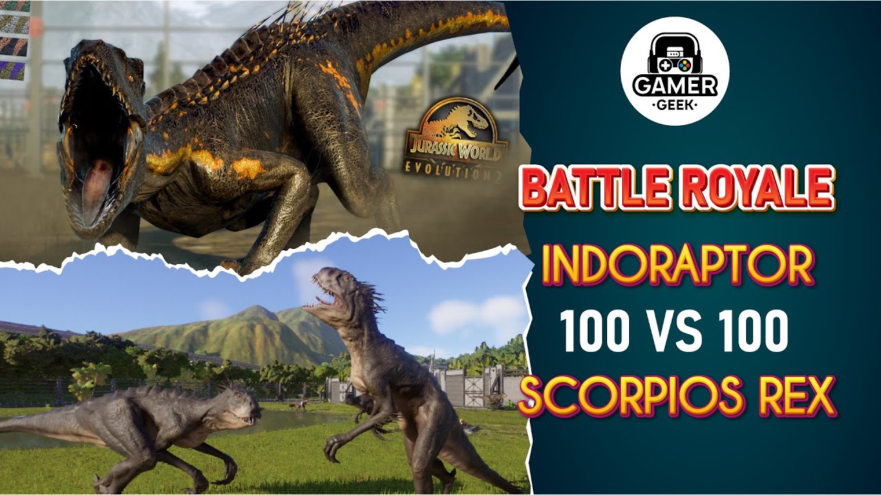 SCORPIOS REX BATTLE ROYALE!!! Jurassic World Evolution 2 GreekGamer ...