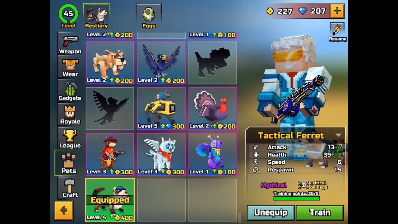 35 TRAINING POINTS FOR MYTHICAL TACTICAL FERRET! | Pixel Gun 3D #13 ...