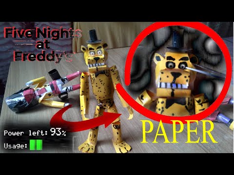 DIY paper FNAF Action Figure | Golden Freddy TUTORIAL | - YouTube
