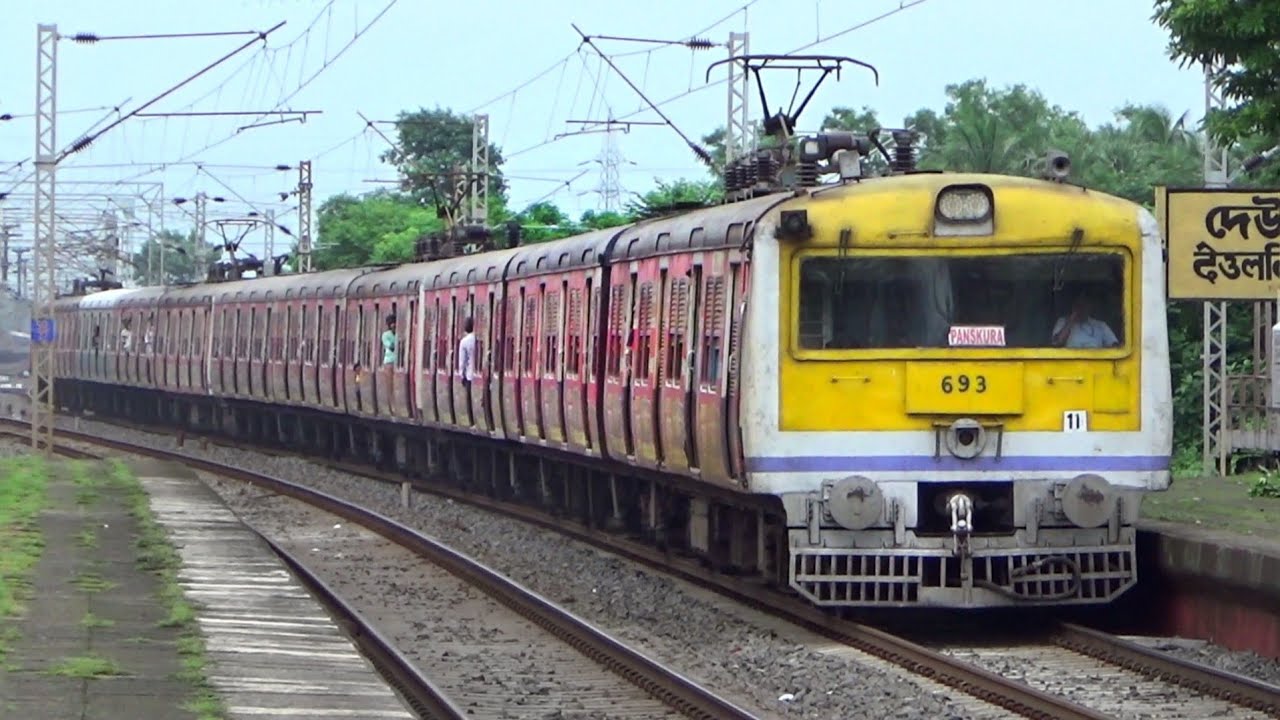 Panskura-Howrah Conventional Model Colourful EMU Local Arrive ...