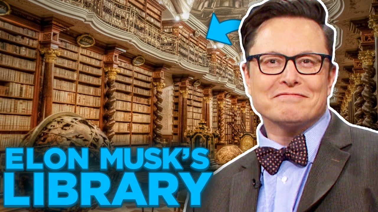 What's INSIDE of Elon Musk's CRAZY LIBRARY! - YouTube