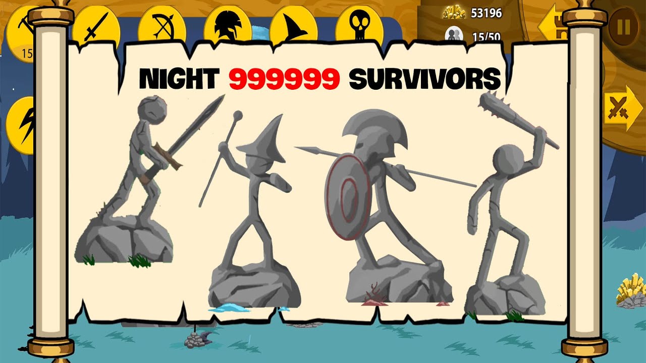 UPGRADE ALL STATUE SKIN IN NIGHT 10000 SURVIVORS | STICK WAR LEGACY ...