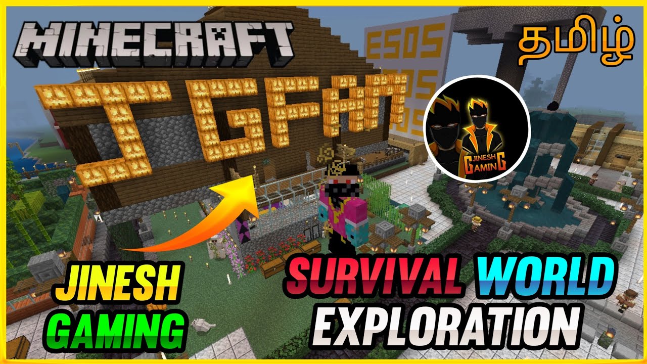 Jinesh Gaming Survival World Exploration | Tamil | Minecraft YouTuber ...