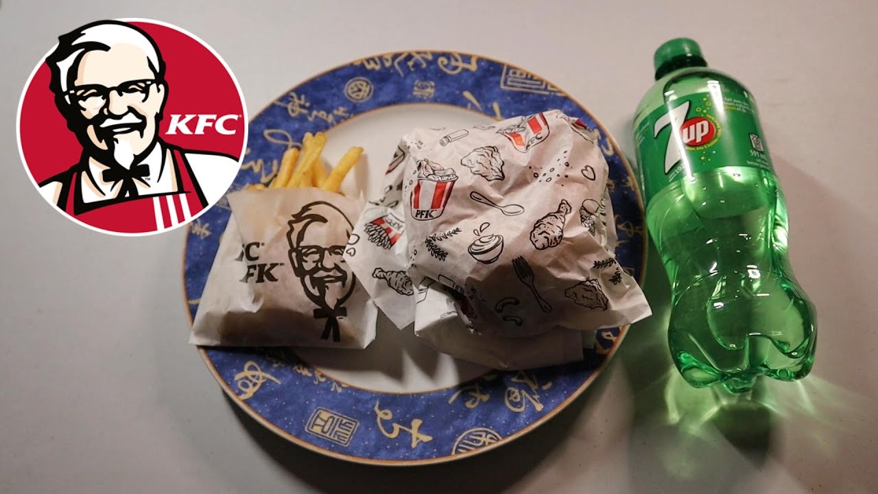 KFC SPICY FAMOUS CHICKEN SANDWICH, FRIES & 7UP ASMR MUKBANG - YouTube