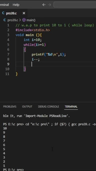 While Loop ka Use karke 10 se 1 tak Numbers kaise Print karein? | C++ Programming in Hind - YouTube