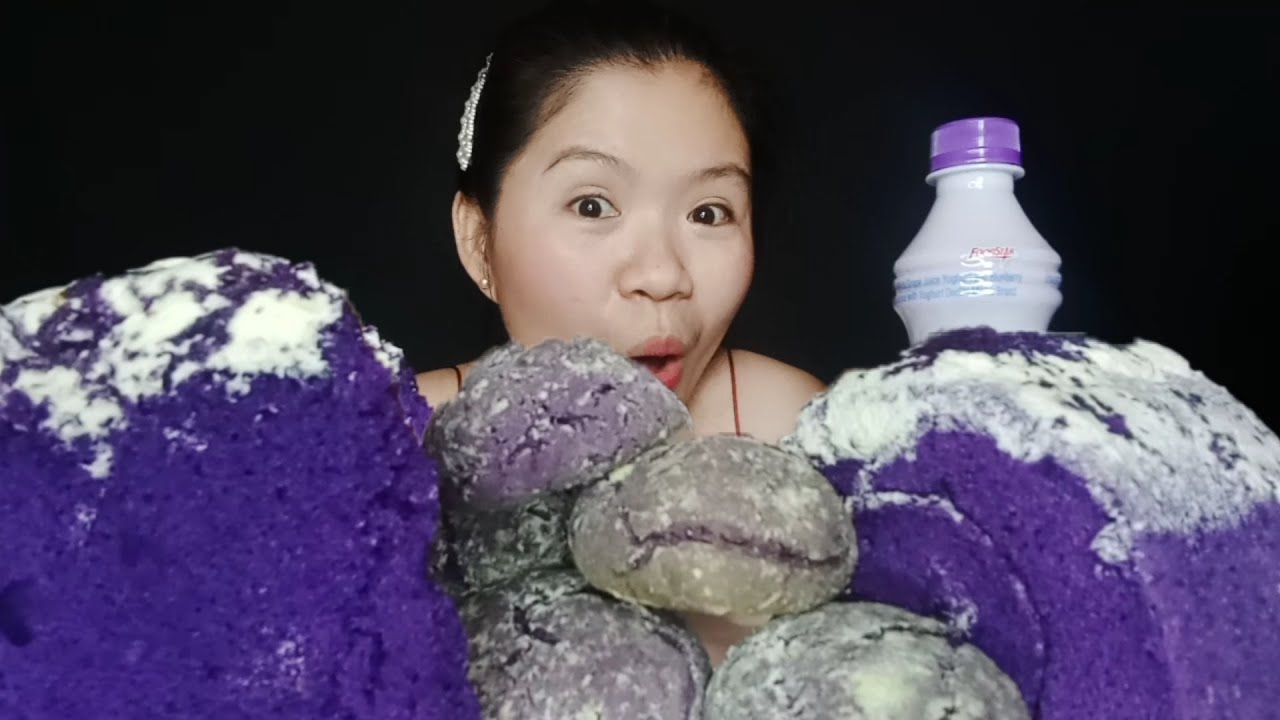 MUKBANG: I ONLY ATE PURPLE COLOR FOOD | BAKERY BREAD|| PINOY BREAD ...