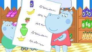 Baby Hippo Supermarket Shopping Hippo Peppa Cartoon game for kids - YouTube