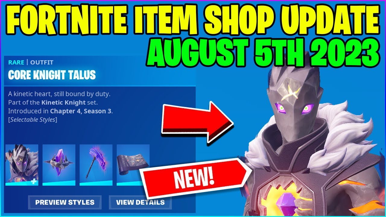Fortnite Item Shop *NEW* KINETIC KNIGHT BUNDLE! [August 5th, 2023 ...