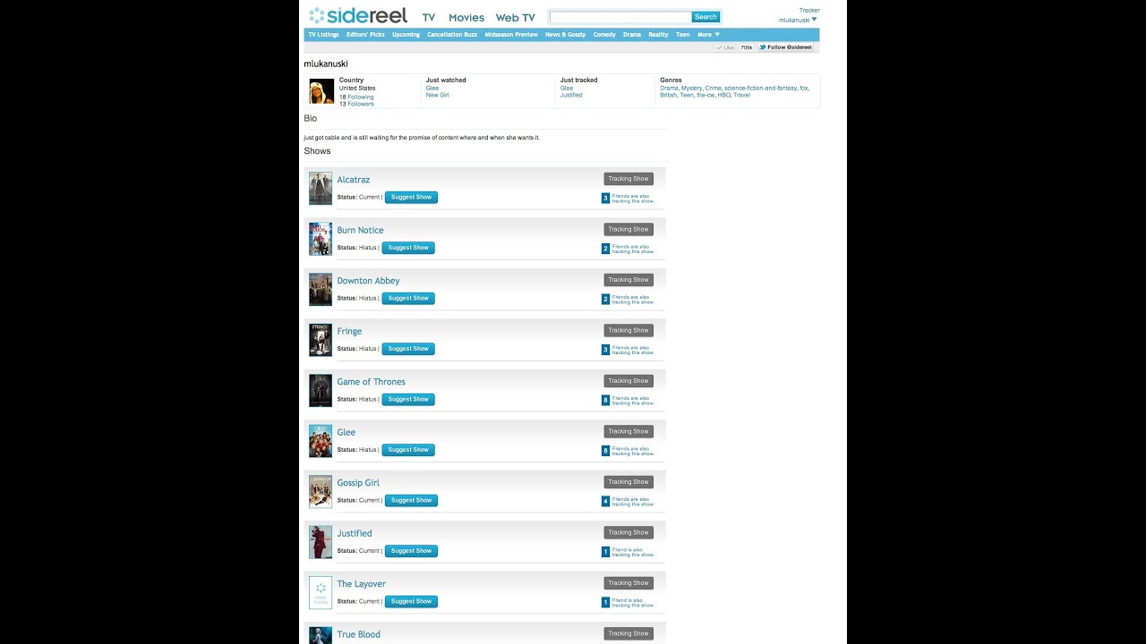 NEW SideReel Feature: Follow Friends on SideReel! See what your Friends ...