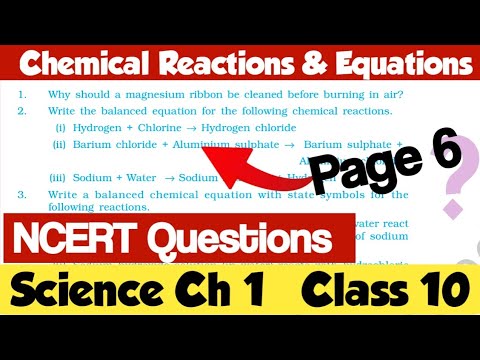Science Class 10 Chapter 1 | Chemical Reaction and Equation | NCERT ...