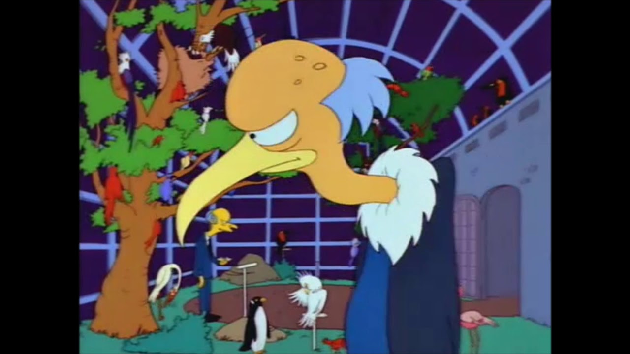 The Simpsons - Burns bird - YouTube