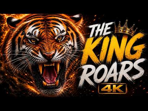 EPIC TIGER 4K🐅 | Powerful Roar & Relaxing Background | Kaplan Kükremesi Arka Plan