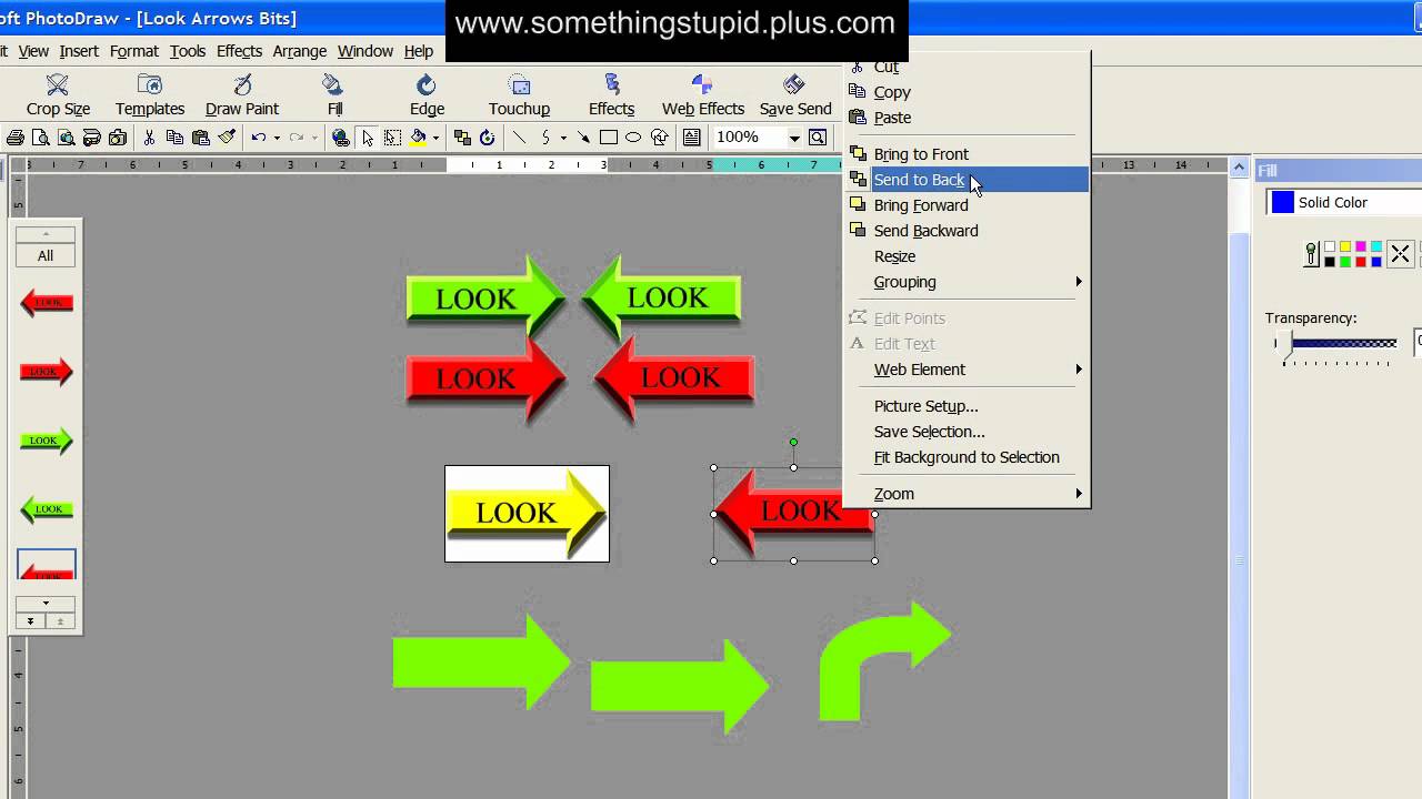 Screencast of Making Easy Web Graphics (Labelled Arrows) in Microsoft ...