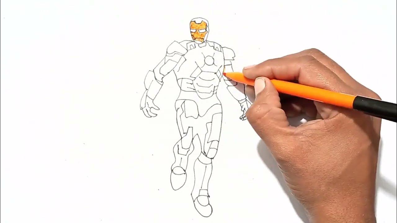 How to Draw Iron Man | Avengers | Marvel | Step-by-Step Tutorial ...