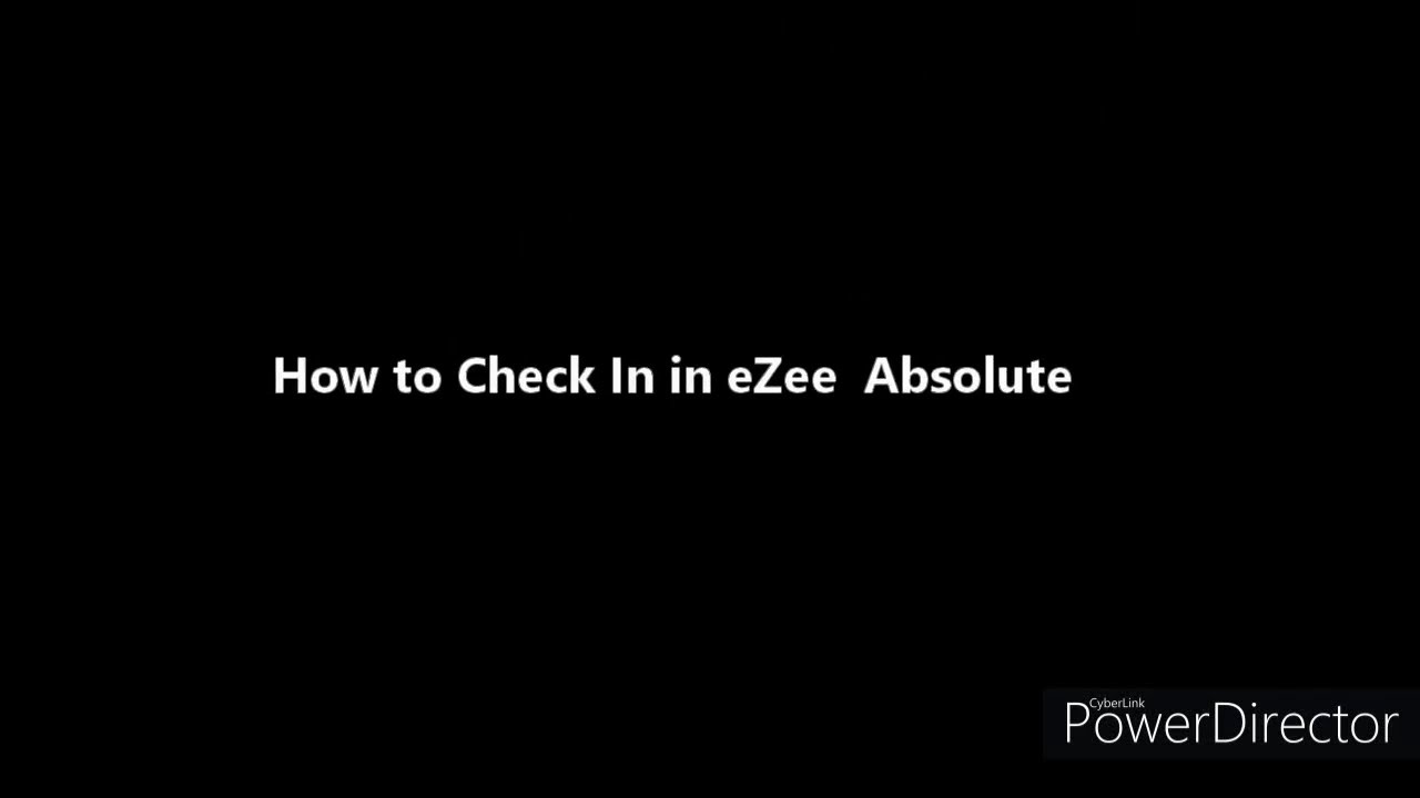 How to check in with eZee PMS - YouTube