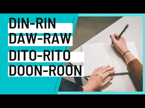 Din/Rin; Daw/Raw; Dito/Rito - Filipino Lesson & Tutorial - YouTube