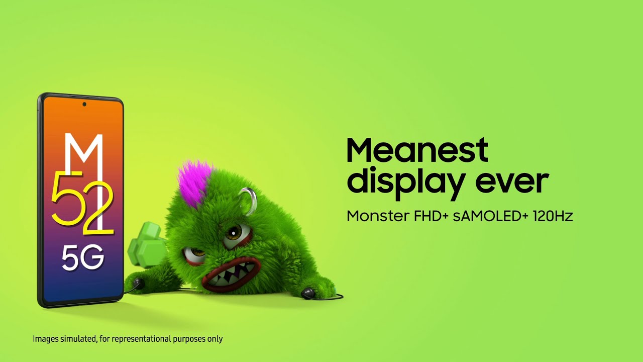 Meanest display ever: Samsung Galaxy M52 5G with Monster FHD+ sAMOLED+ ...