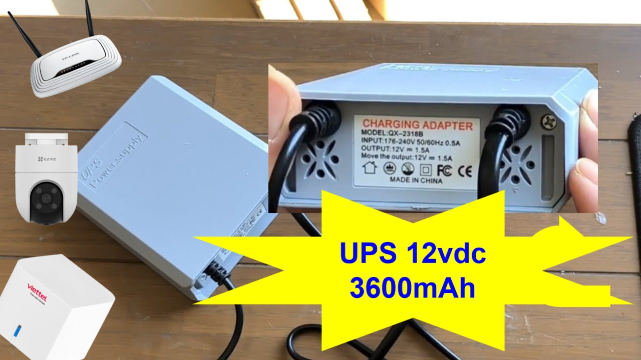 UPS lưu điện cho wifi camera có gì, lưu được bao lâu - YouTube