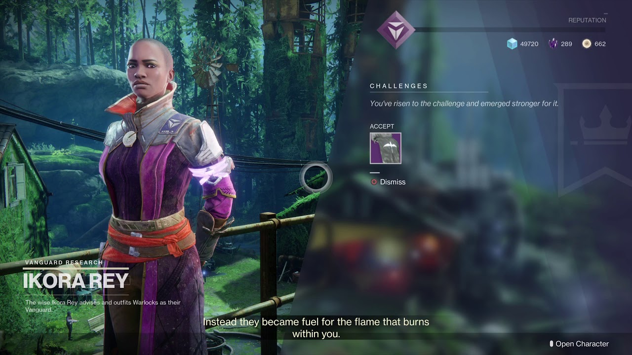 Destiny 2 Incidental Dialouge- Ikora Rey after completing milestone ...