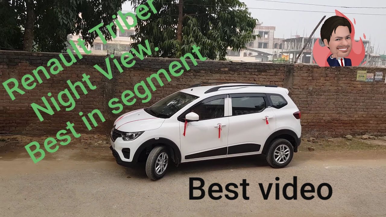 Renault TRIBER | WHITE COLOR | Night View & Look | Looks like 20 lakh ...