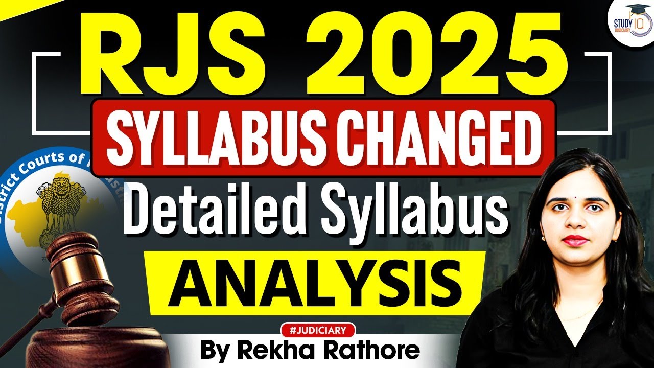 Detailed Syllabus Analysis of RJS 2025 | Vacancy Out | RJS 2025 ...