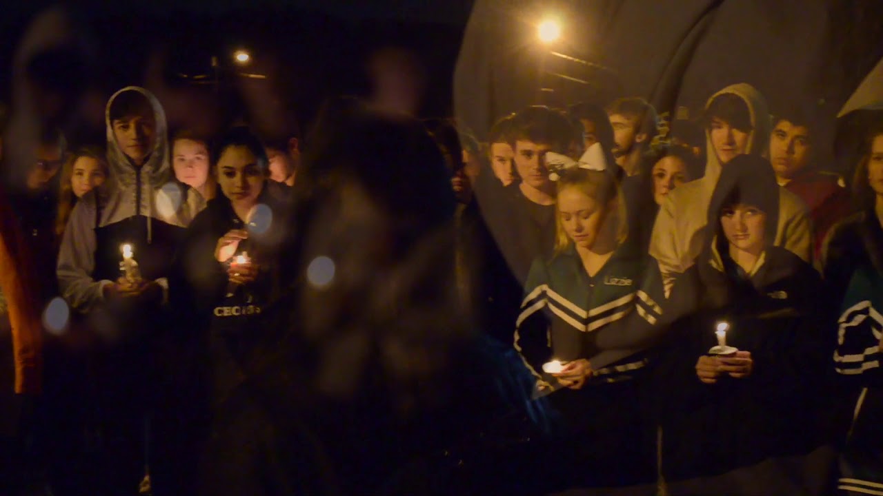 Vigil for Jacob Goeke and Sami Faydi at Southwest Guilford High School ...
