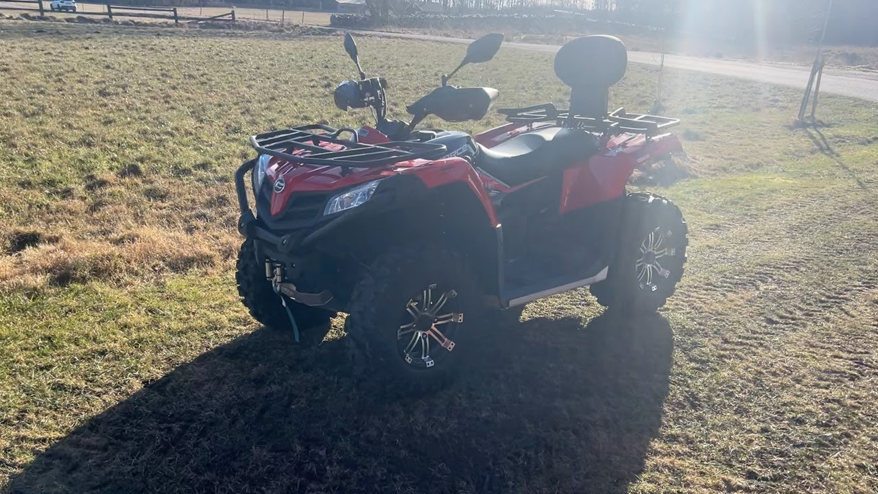 Köp ATV Cforce 520L med plog på Klaravik - YouTube