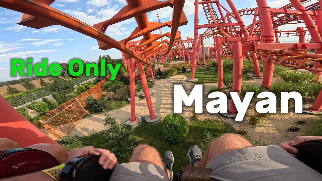 MAYAN Roller Coaster On Ride Energylandia Zator Poland POV 4k video ...