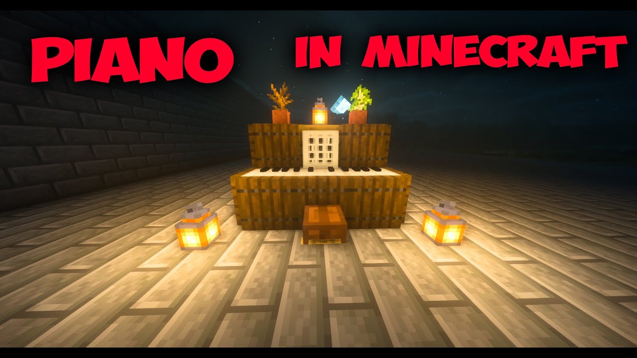 How to Build a Decorative Piano in Minecraft - YouTube