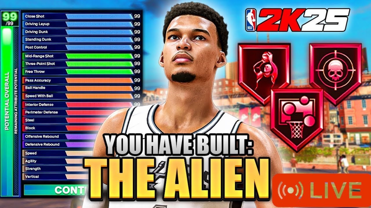 🔴LIVE🔴BEST WEMBY BUILD ON 2K25 (4,263/5,000) SUBS🔴#PartnerGrind - YouTube