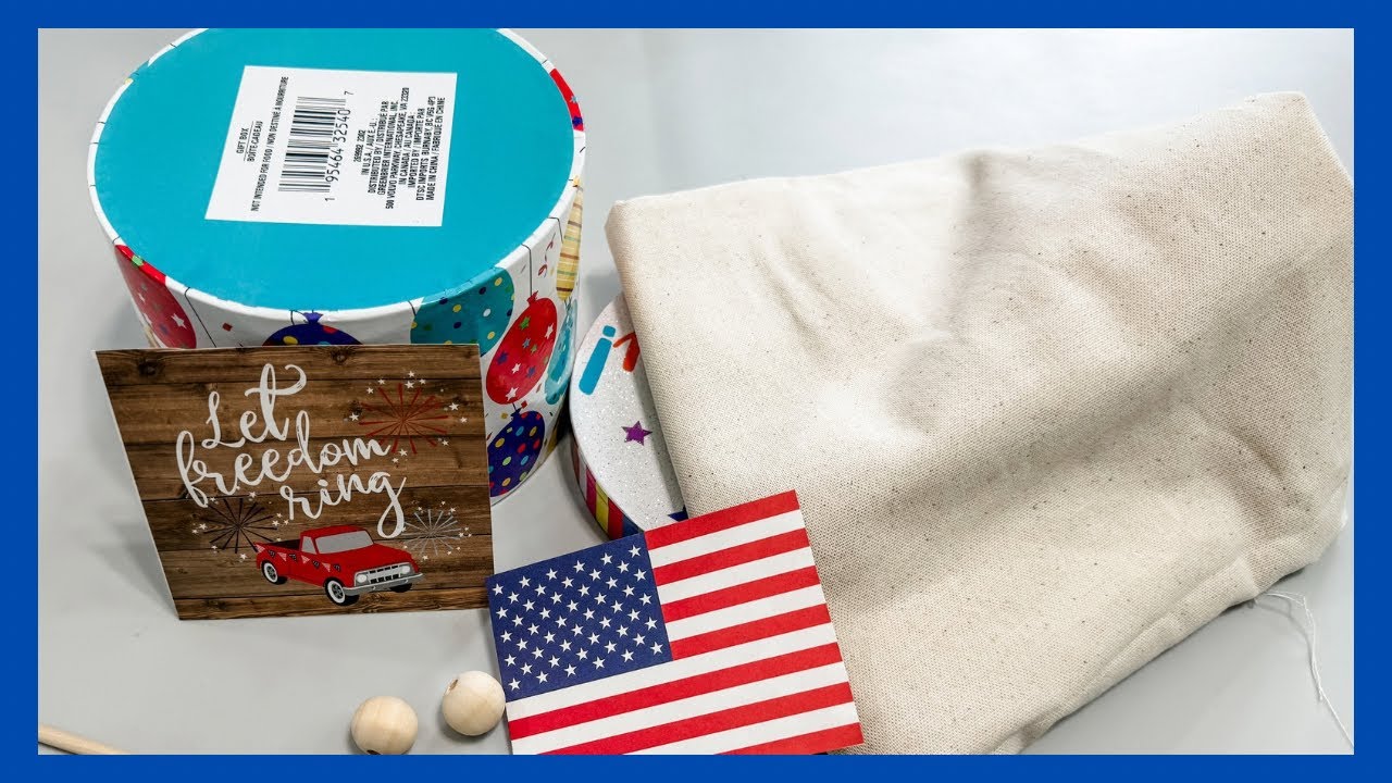 Patriotic Drum DIY || Americana Decor || Dollar Tree Craft - YouTube