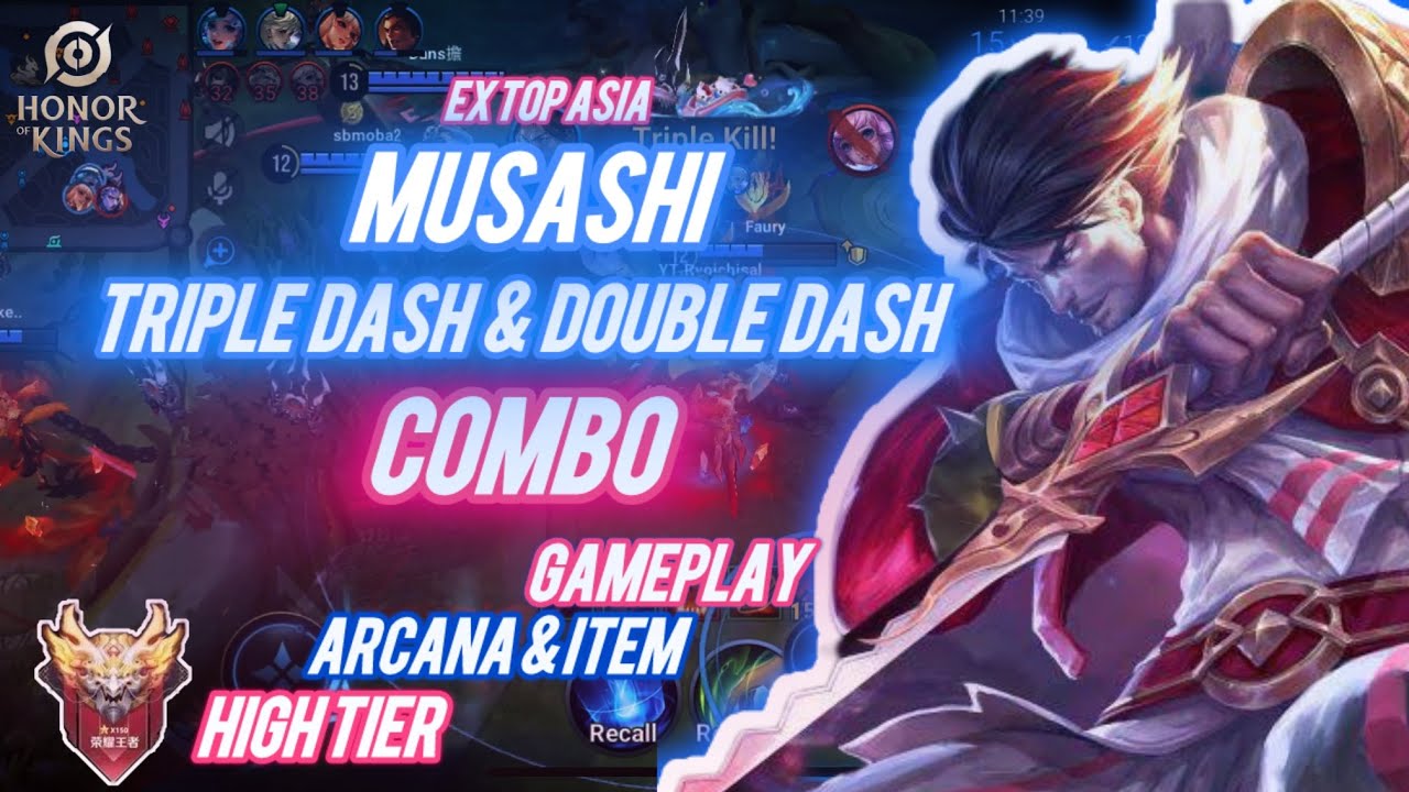 Gameplay Musashi Triple Dash & Double Dash Combo, Full Rotation + Item ...