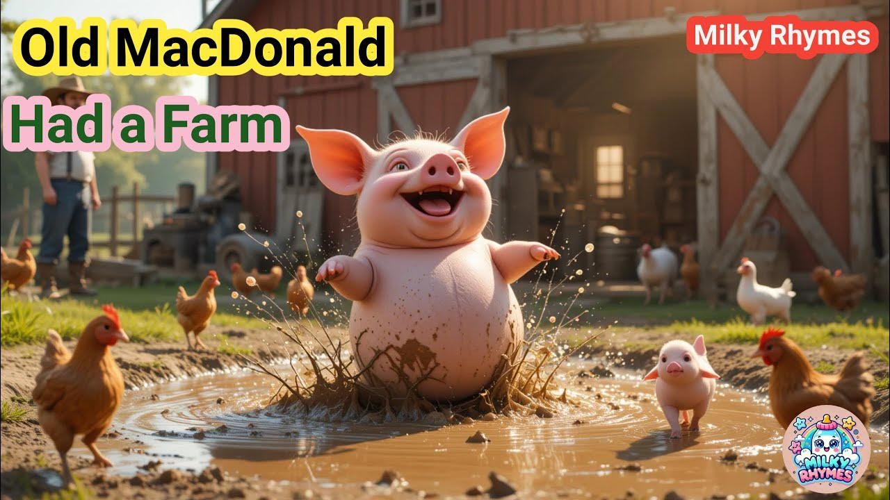 "Old MacDonald Had a Farm | 4K 3D Animated Nursery Rhyme | Fun Animal ...