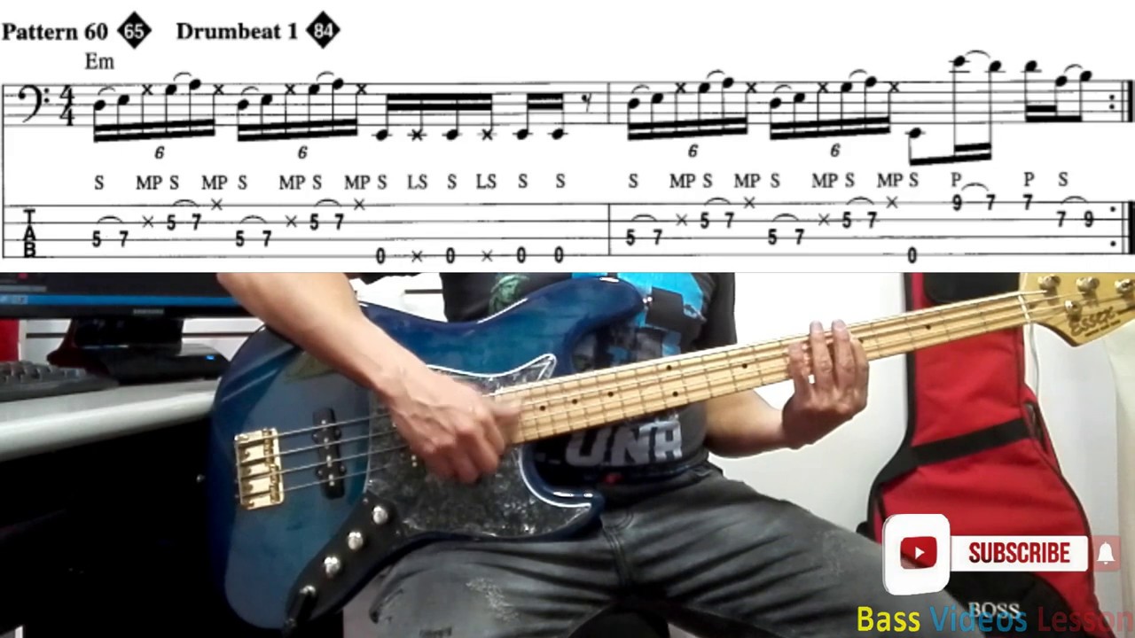 Slap Bass lesson pattern 80/120 intermediate - YouTube