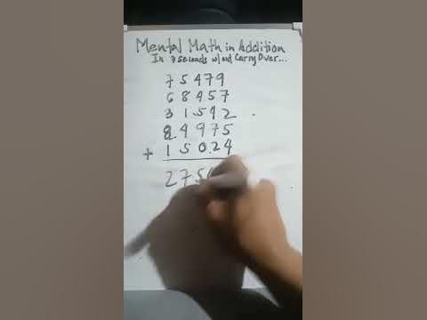 math tricks addition 5digit numbers by adding 5 coloums - YouTube