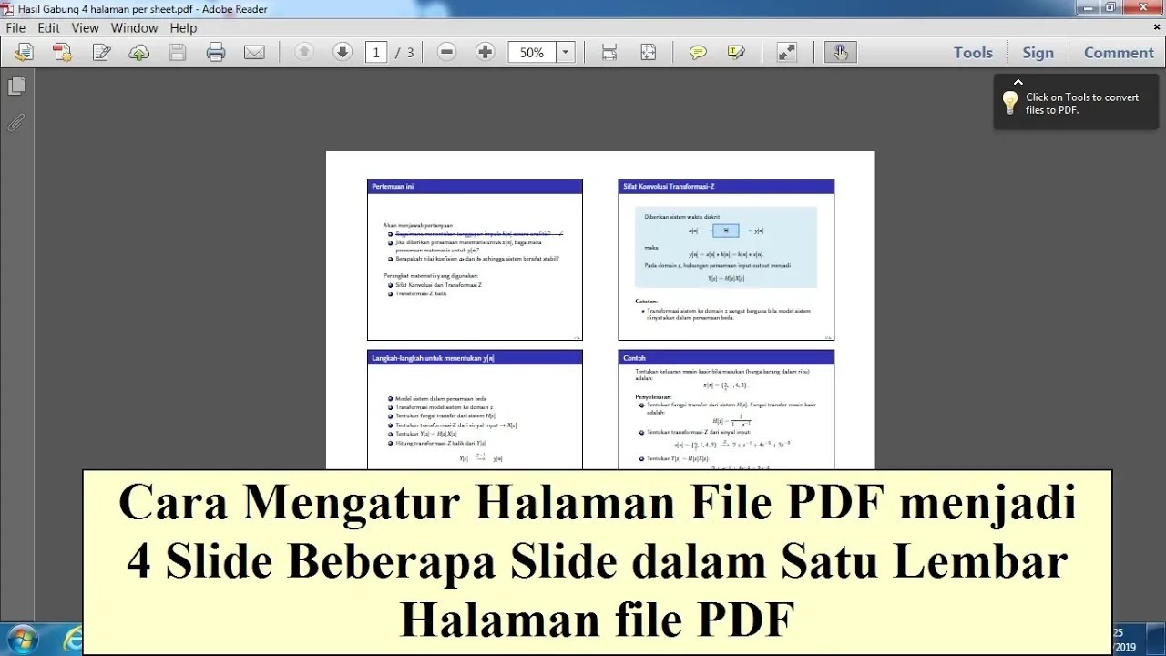 Cara Mengatur Halaman File PDF menjadi 4 Slide Beberapa Slide dalam ...